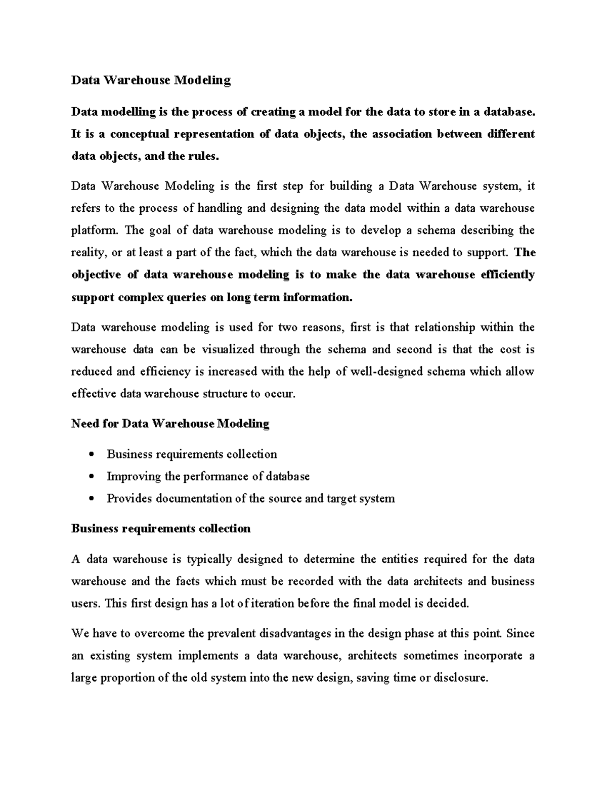 Data Warehouse Modeling It Is A Conceptual Representation Of Data Objects The Association