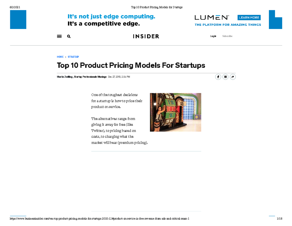 Top 10 Product Pricing Models for Startups - US MARKETS OPEN In the ...