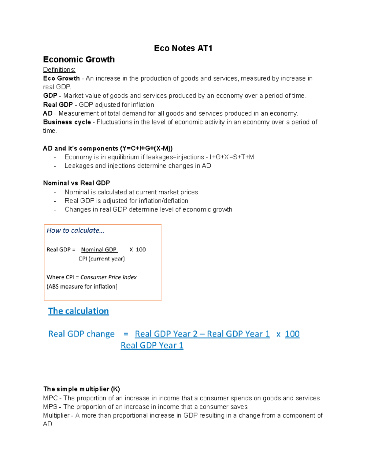 Eco Notes Trials - Eco Notes AT Economic Growth Definitions: Eco Growth ...
