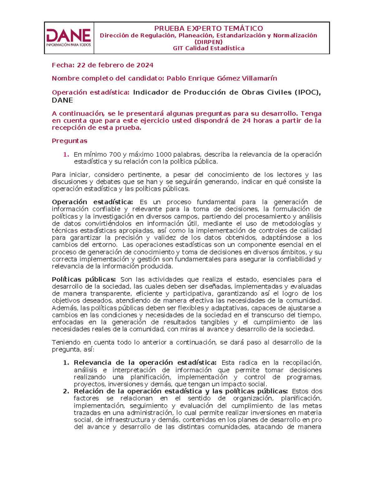 Experto Temático - Dirección de Regulación, Planeación, Estandarización ...
