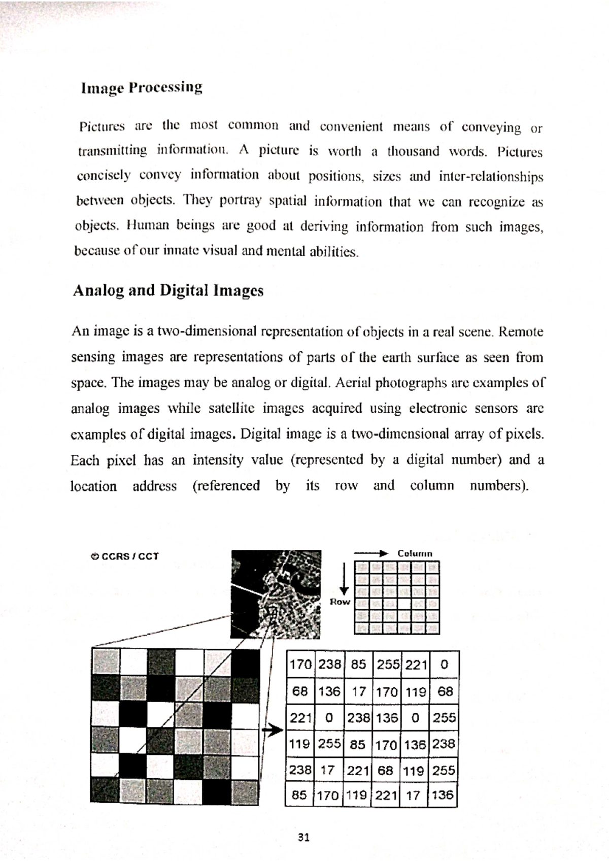 Image processing - Introduction to Remote Sensing - Studocu
