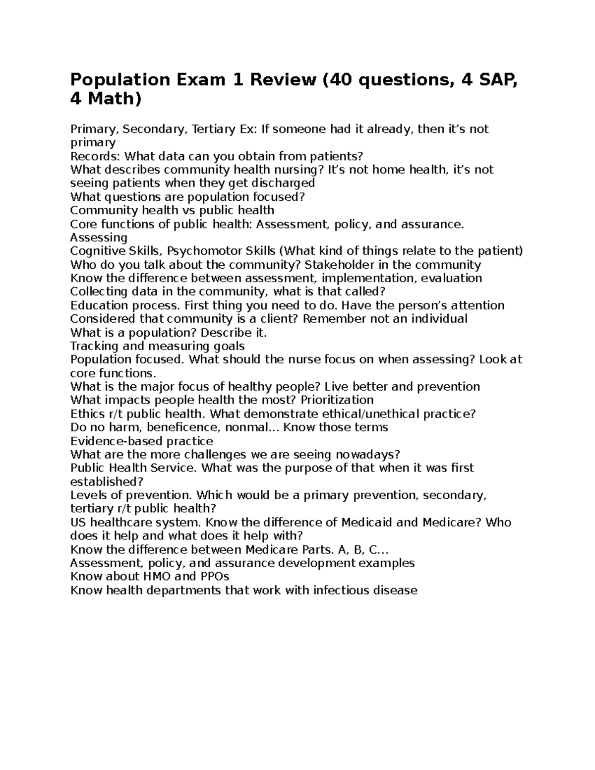 Population Exam 1 Review Check it Out - Population Exam 1 Review (40 ...