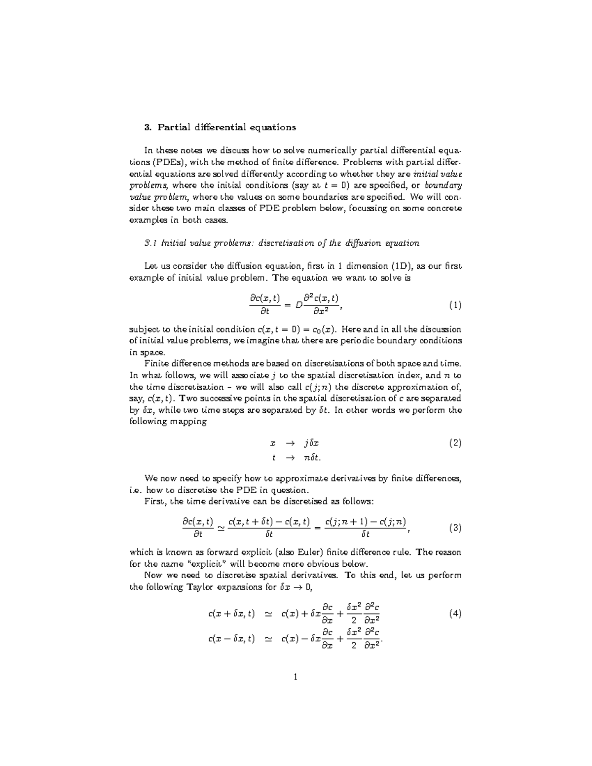 MVP Lectures 7-9 - Lecture notes 7-9 - Partial differential equations ...