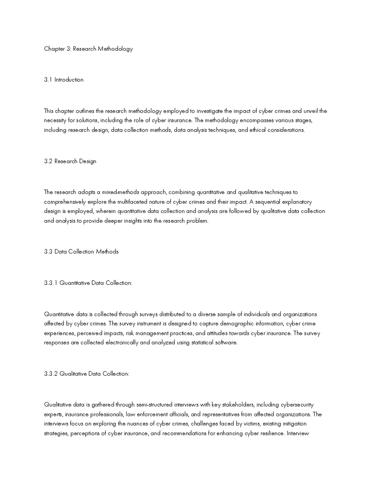 Chapter 3 Research Methodology - 1 Introduction - Studocu