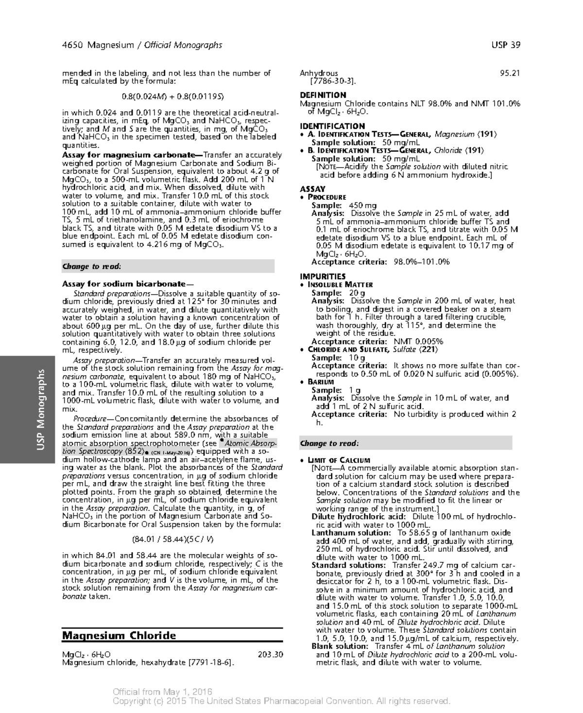 Usp39 2247 - usp obat teknologi farmasi - 4650 Magnesium / Official ...