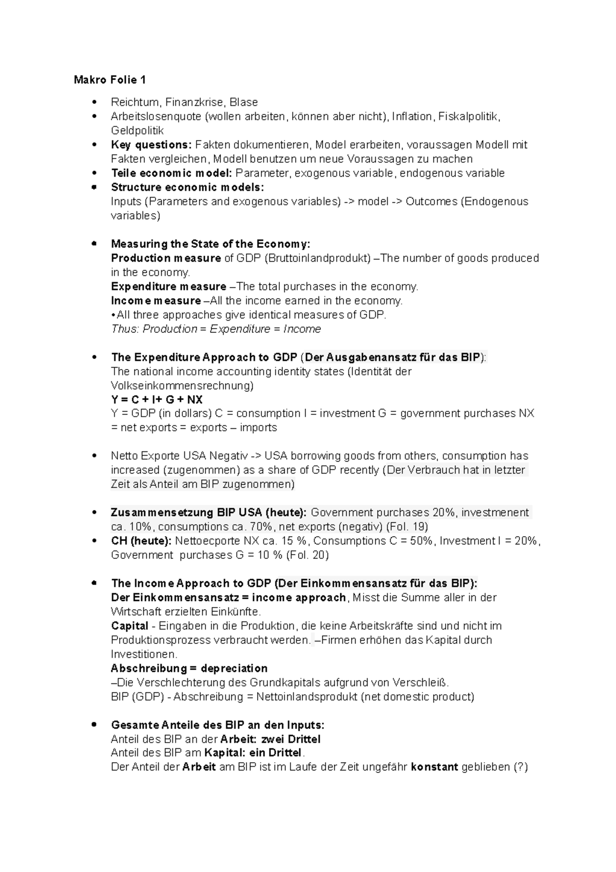 Makro Teil 1 und 2 Zzusammenfassung - Makro Folie 1 Reichtum ...