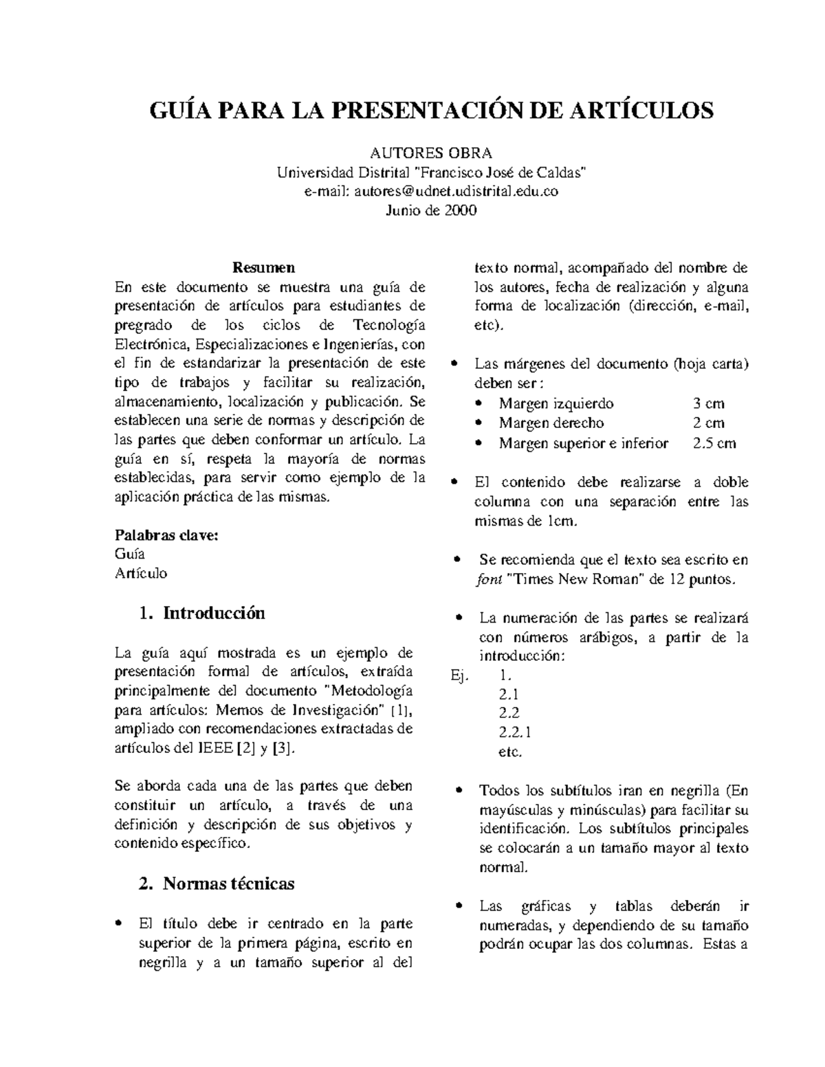 Formato IEEE - Español - Metodología de la investigación - Studocu