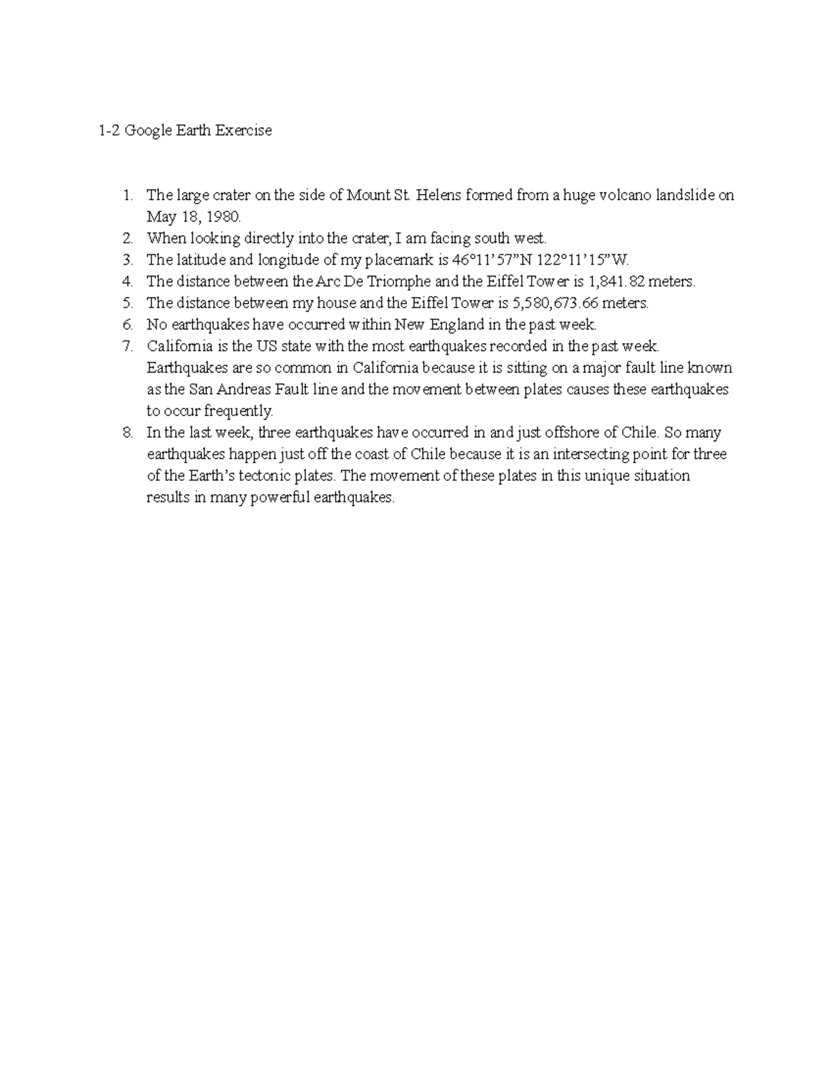 1-2 Google Earth Exercise - Helens formed from a huge volcano landslide ...