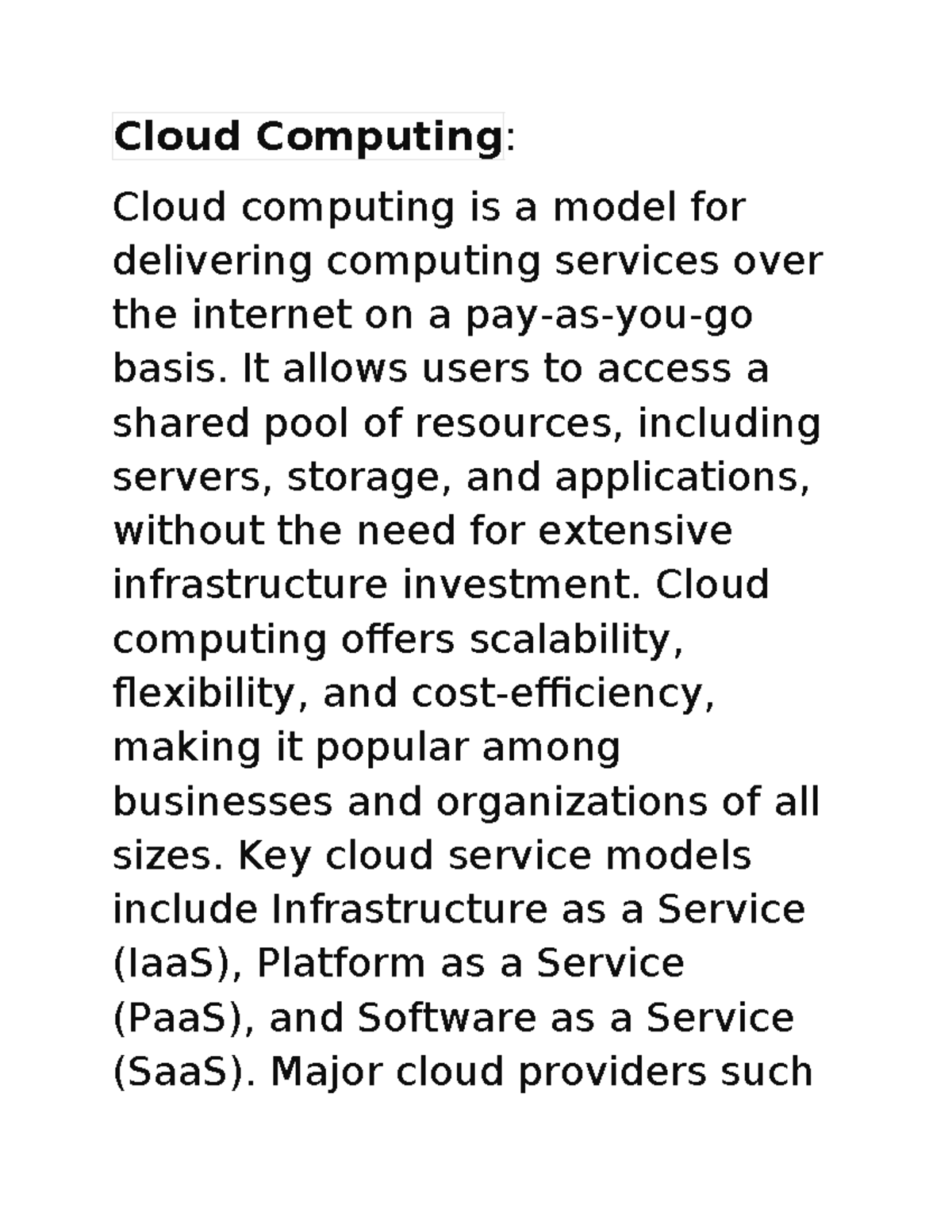 Cloud Computing Cs Notes Cloud Computing Cloud Computing Is A 3411