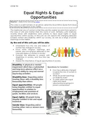 4.4 Multifaith - general notes on religious studies and specifically ...