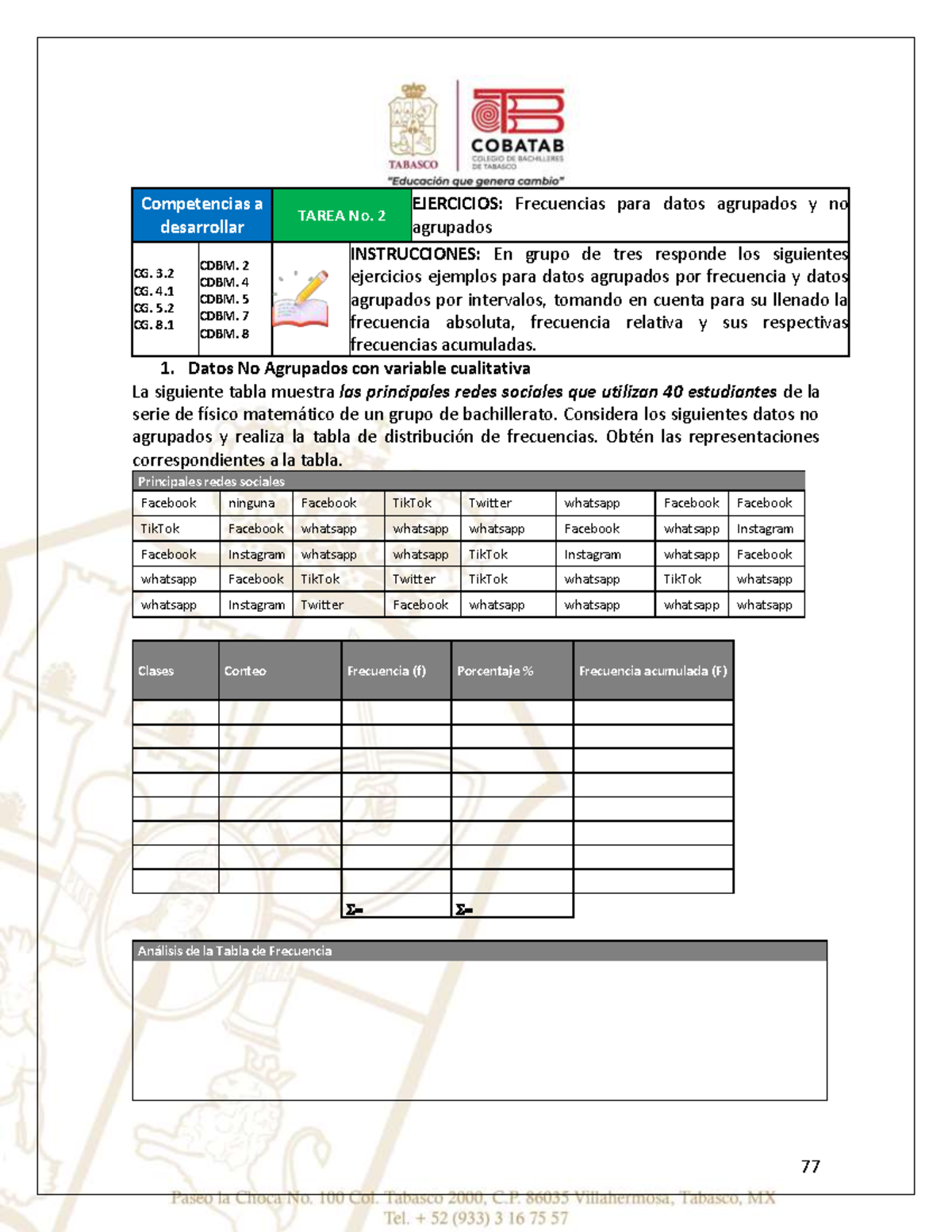 Quinto Semestre.- Guía Didáctica del Estudiante.- Probabilidad y Estadísticas - Competencias a ...