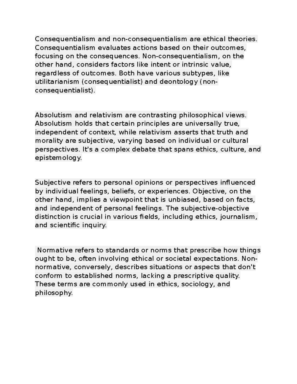 Consequentialism and non - Consequentialism and non-consequentialism ...