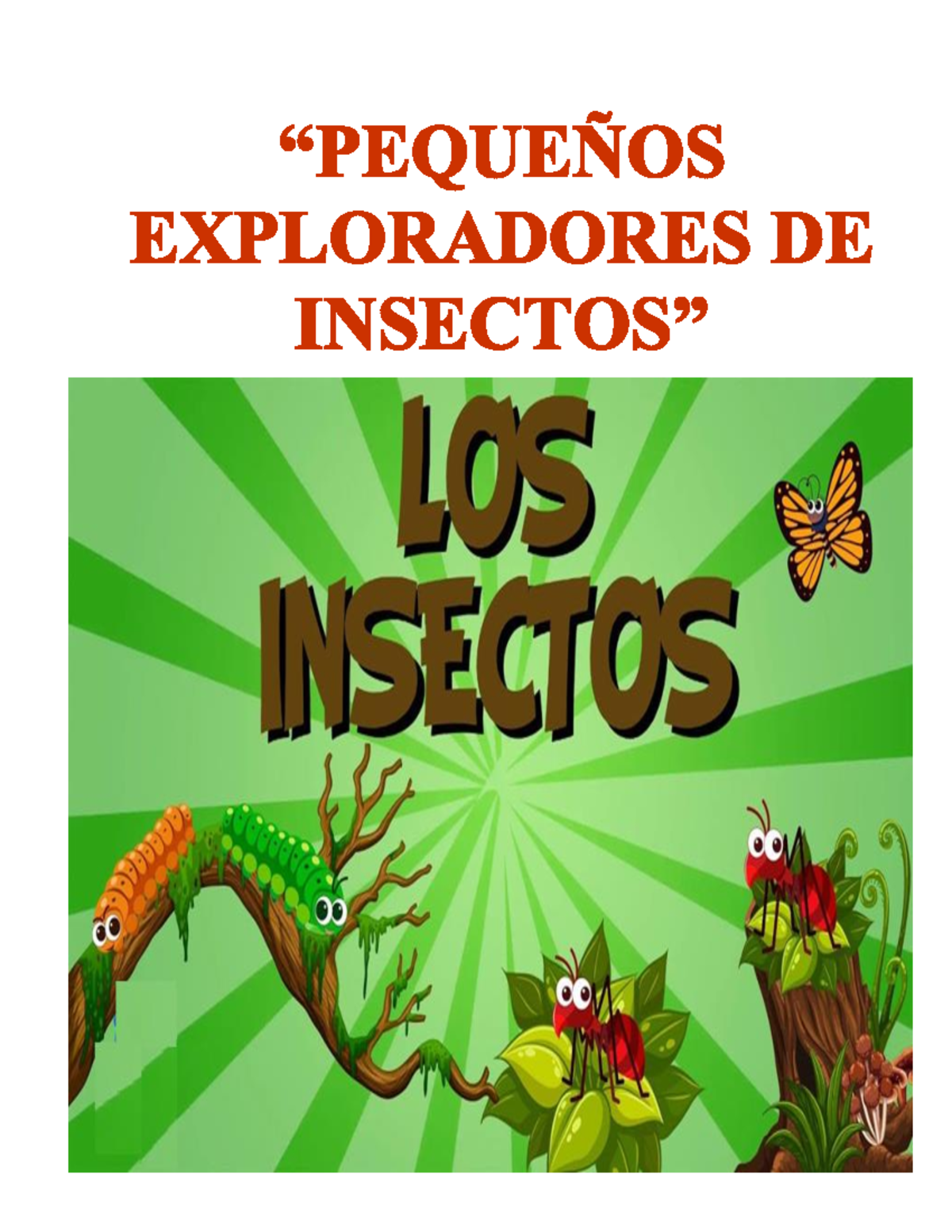 Proyecto DE LOS Insectos OK - PROYECTO: “PEQUEÑOS EXPLORADORES DE INSECTOS” I. DATOS ...