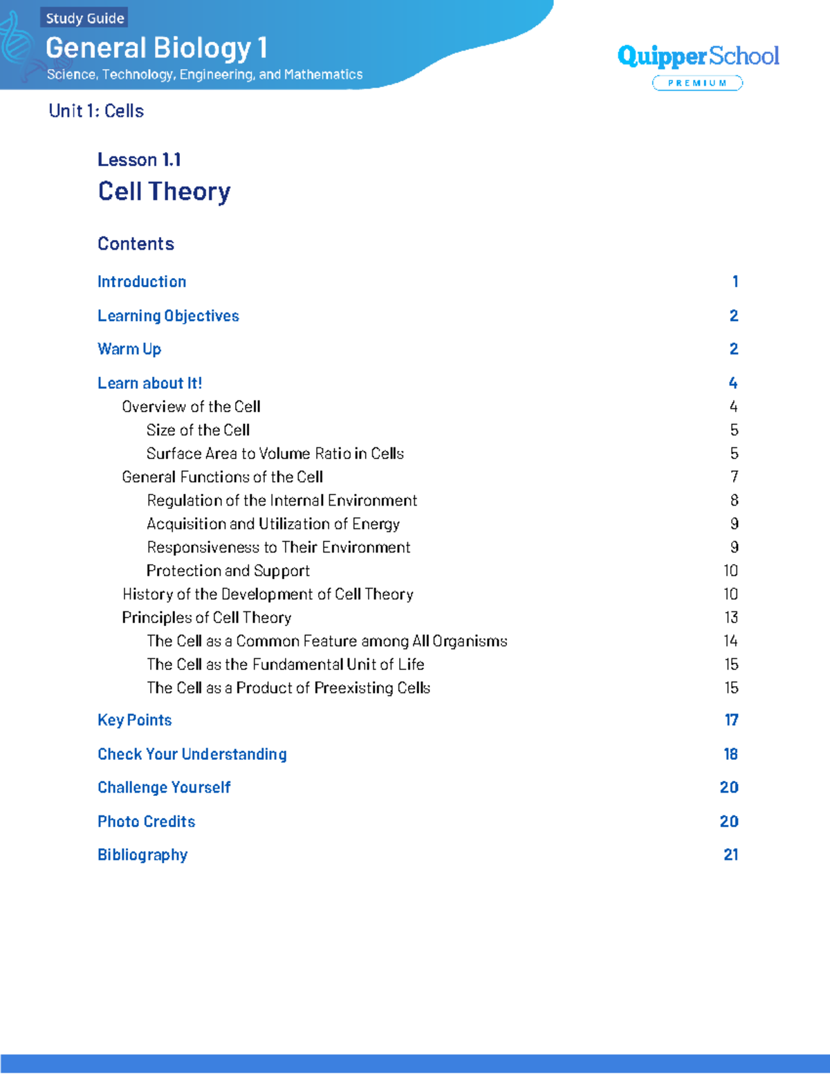 1 - GENBIO - Cell Theory Lesson 1. Introduction Contents Learning ...