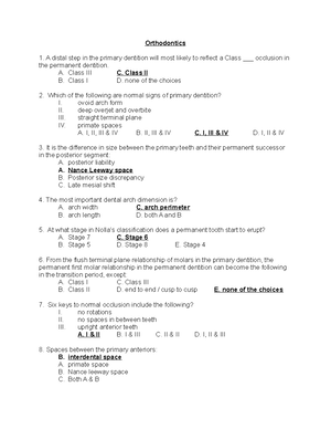 BOARD EXAM TYPE QUESTIONNAIRES - Tamayo, Paula Leann S. DMD 50 board ...