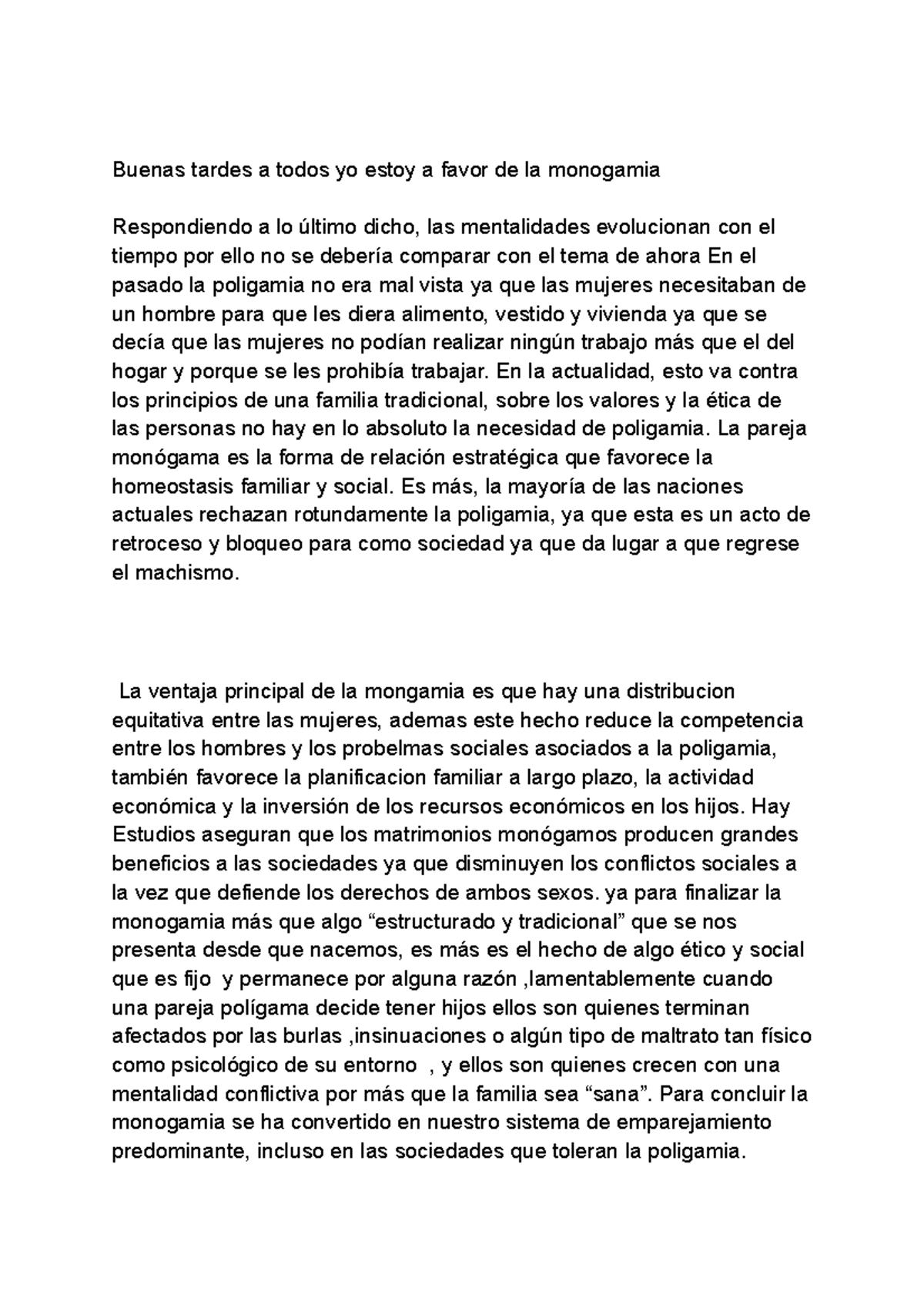 MODELOS DE DISCURSO PARA PODER EXPRESARTE - Buenas tardes a todos yo ...