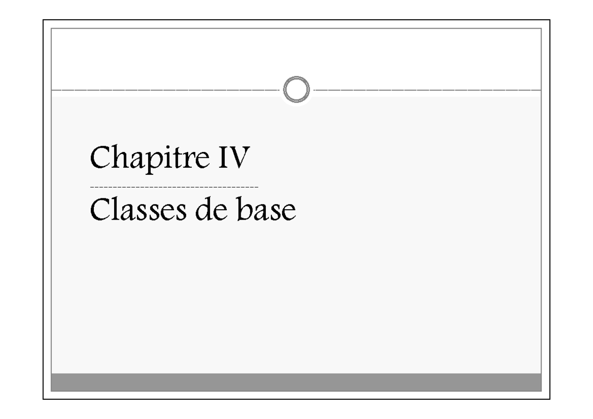Chap4 (JAVA) - Classes de base - "D=LEPNA ( "H=OOAO @A >=OA "D=LEPNA ...