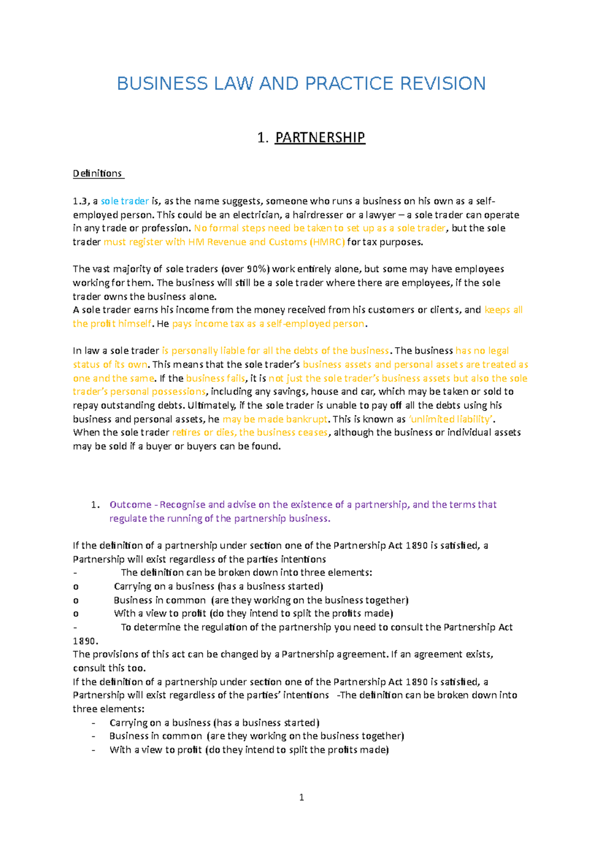 Business Law and Practice Revision Guide of all 16 Modules - BUSINESS ...