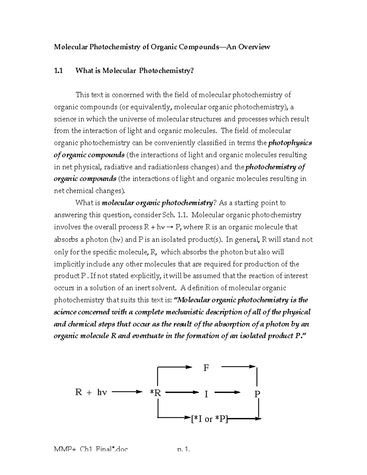 Chapter 1 - textbook - Molecular Photochemistry of Organic Compounds—An ...
