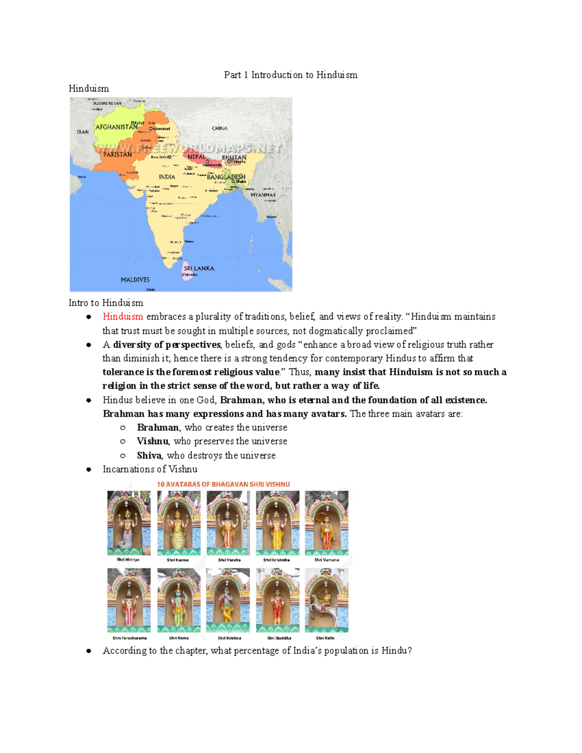 Part 1 Introduction to Hinduism - Part 1 Introduction to Hinduism ...