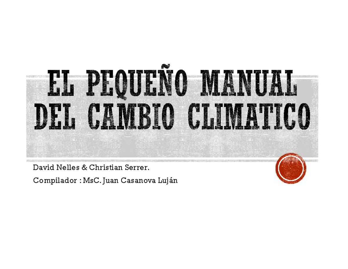 Todo medio ambiente - David Nelles & Christian Serrer : MsC. Juan ...