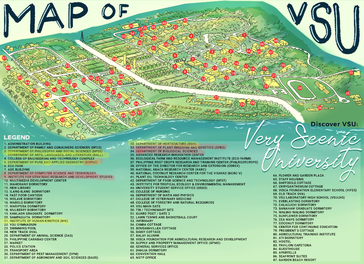 VSU Map with Legendss - Vsu Map - MAP OF 40 35 38 39 34 36 33 43 5 48 ...