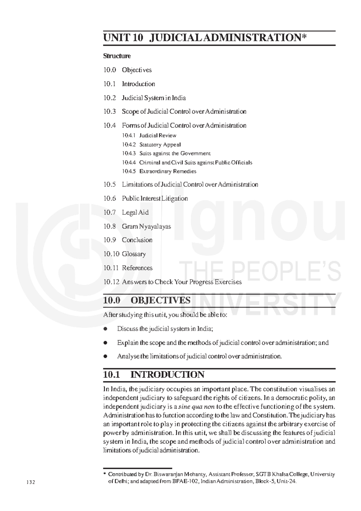 Judicial Administration - UNIT 10 JUDICIAL ADMINISTRATION* Structure 10 Objectives 10 ...