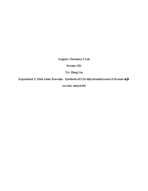 Orgo 2 Post Lab 1 Intro Assignment - CHM2211L - USF - Studocu