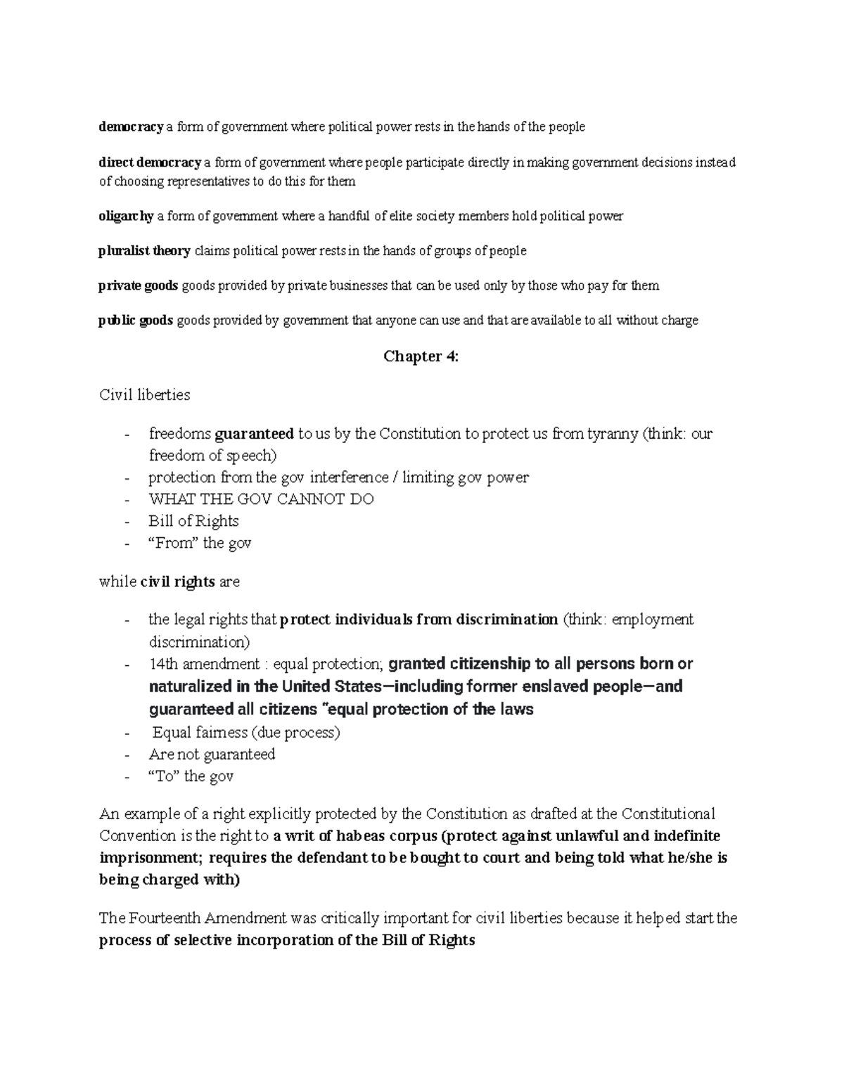 Pol sc - lec note - democracy a form of government where political ...