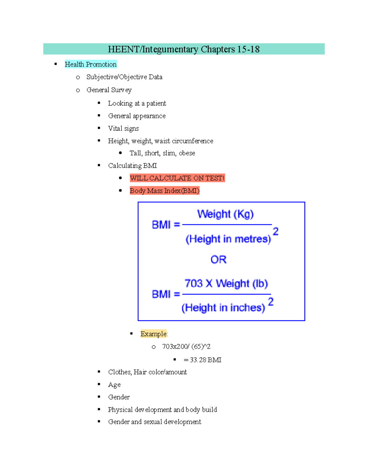 Chapters 15-18 Heent - Head to Toe Assessment - HEENT/Integumentary ...