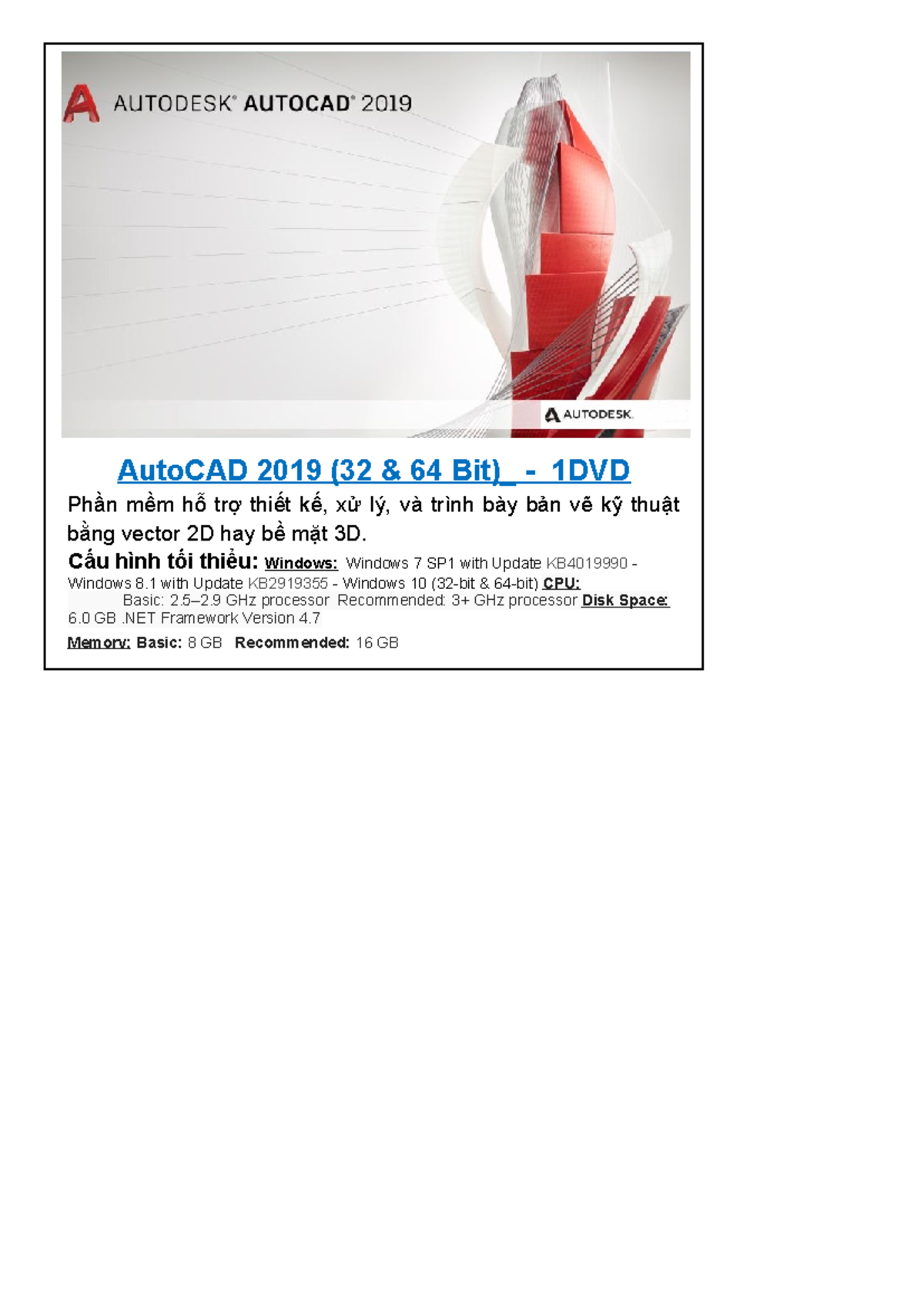 Auto CAD 2019 x86x64 - hướng dẫn cài cad2019 - lập trình web - AutoCAD ...