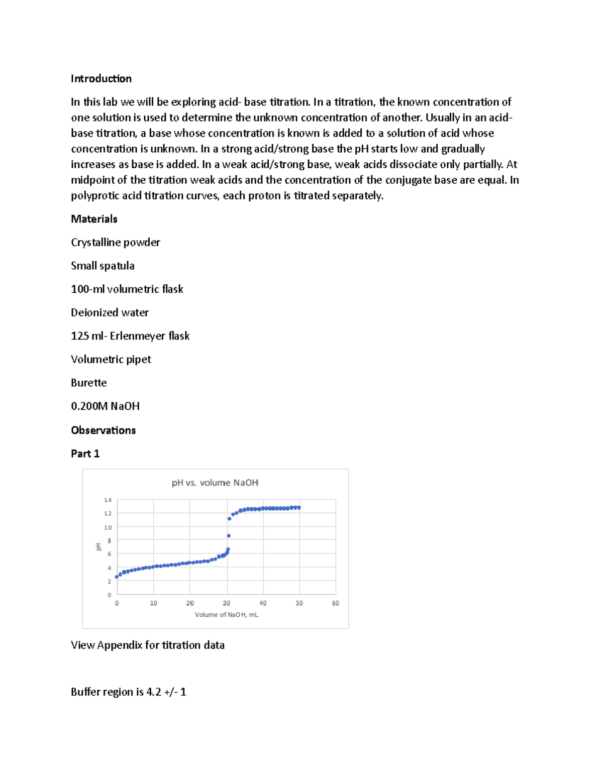 15 - lab - Introduction In this lab we will be exploring acid- base ...