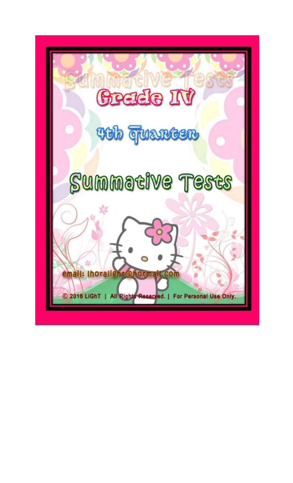 ST Grade 4 ALL Subjects Q4 - Oral Communication - Studocu