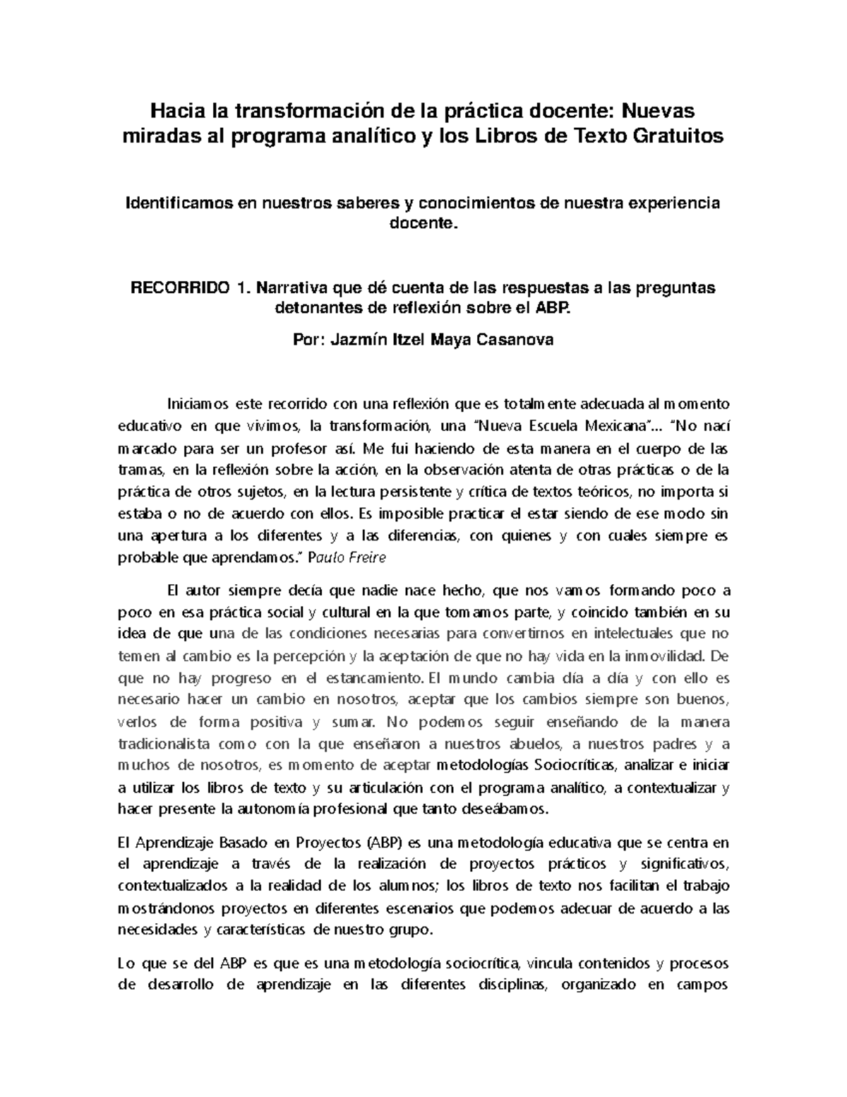 R1 Jazmin Itzel MAYA Casanova - Hacia la transformación de la práctica ...
