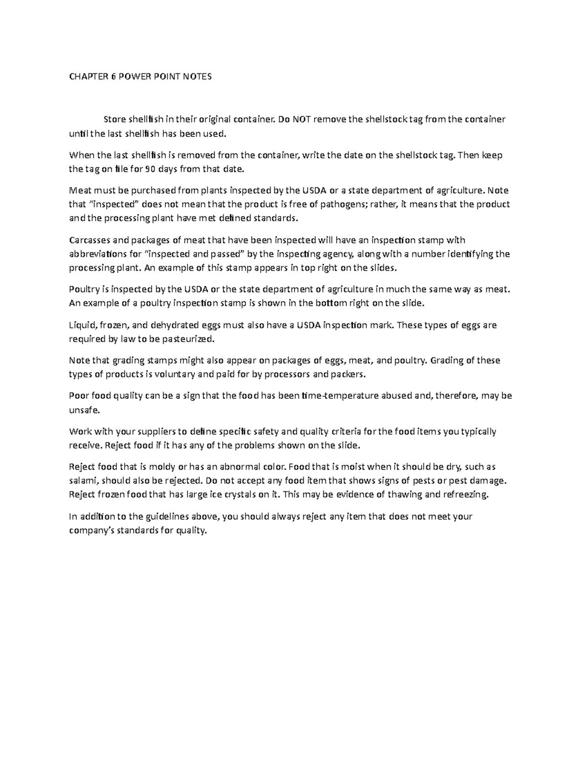 Chapter 6 powerpoint culinary notes 2 - CHAPTER 6 POWER POINT NOTES ...