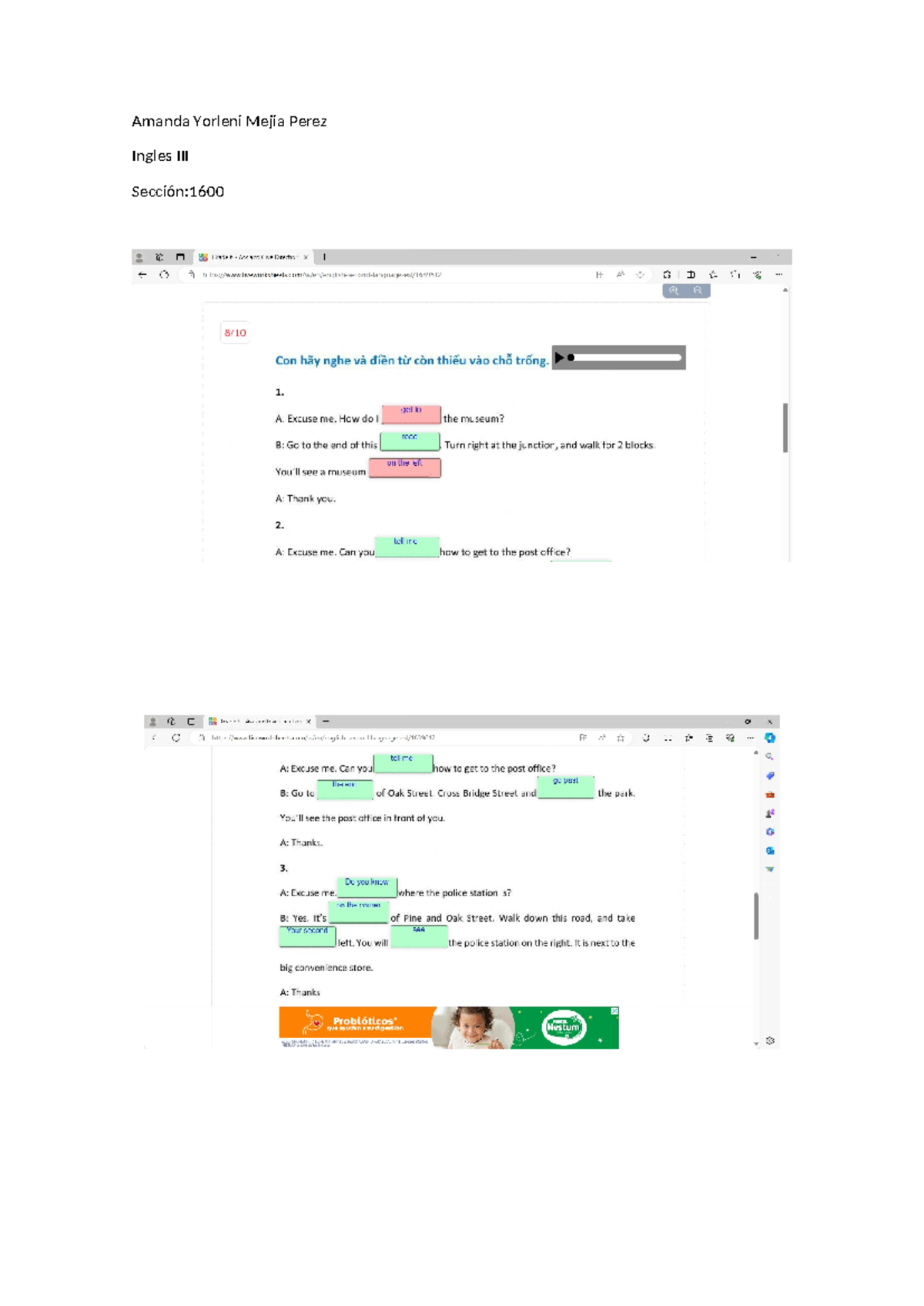 Asking AND Gving Directions - Liveworksheets ( Website) - Ingles 3 ...