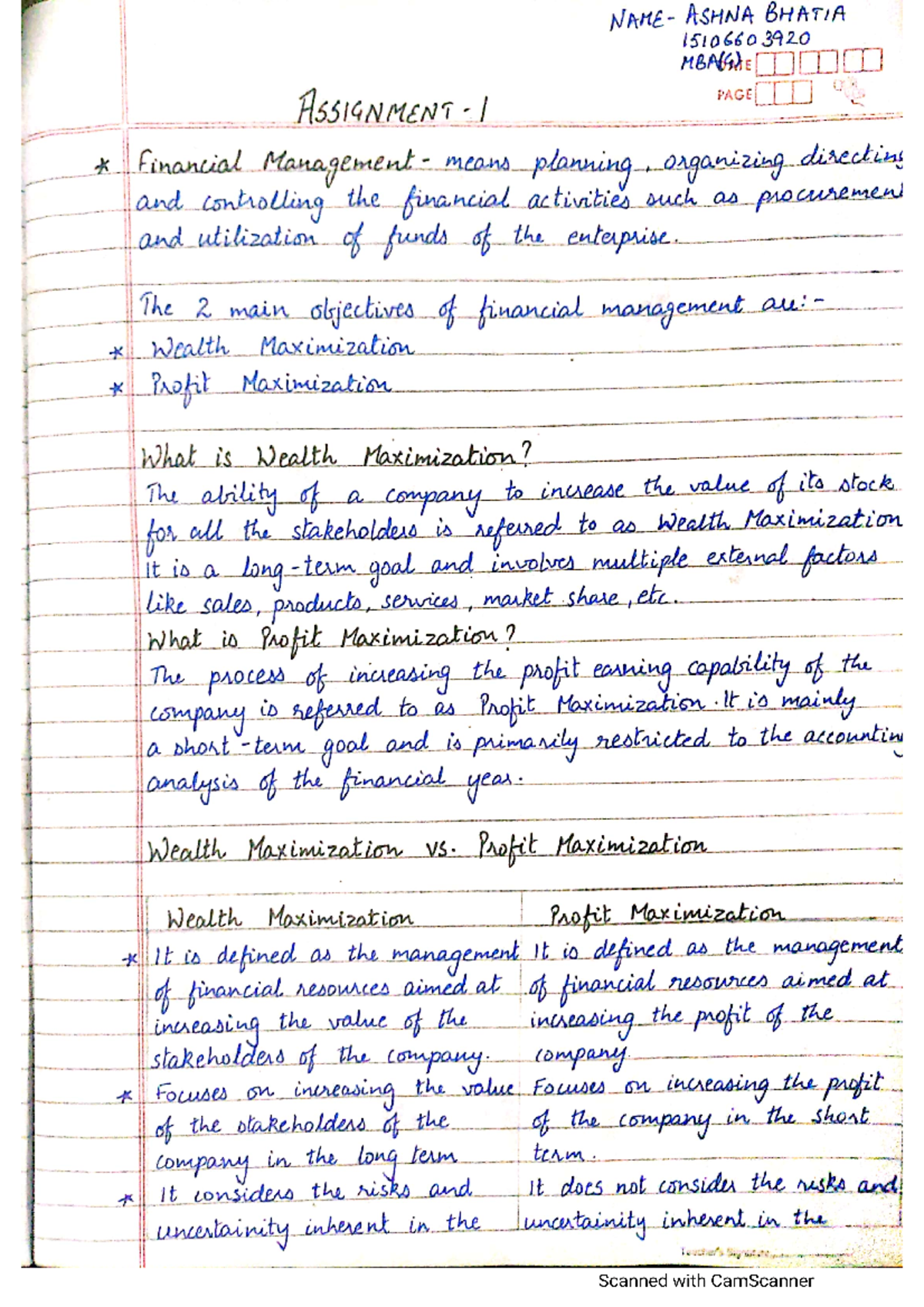 FM-Assignment(Ashna Bhatia-01516603920 ) Excel sheet annuity ...