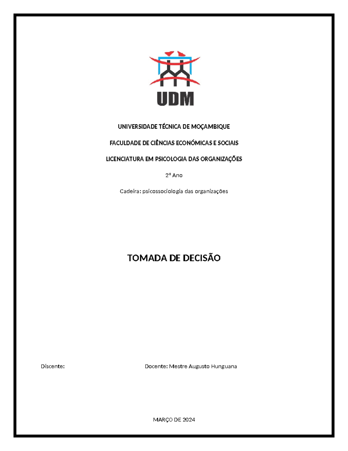 Comportamento do consumidor - UNIVERSIDADE TÉCNICA DE MOÇAMBIQUE ...