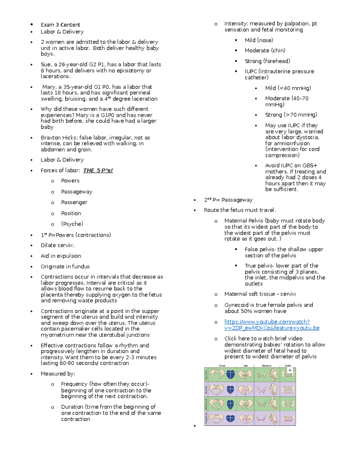 Exam 3 Content - LABOR AND DELIVERY - Exam 3 Content Labor & Delivery 2 ...
