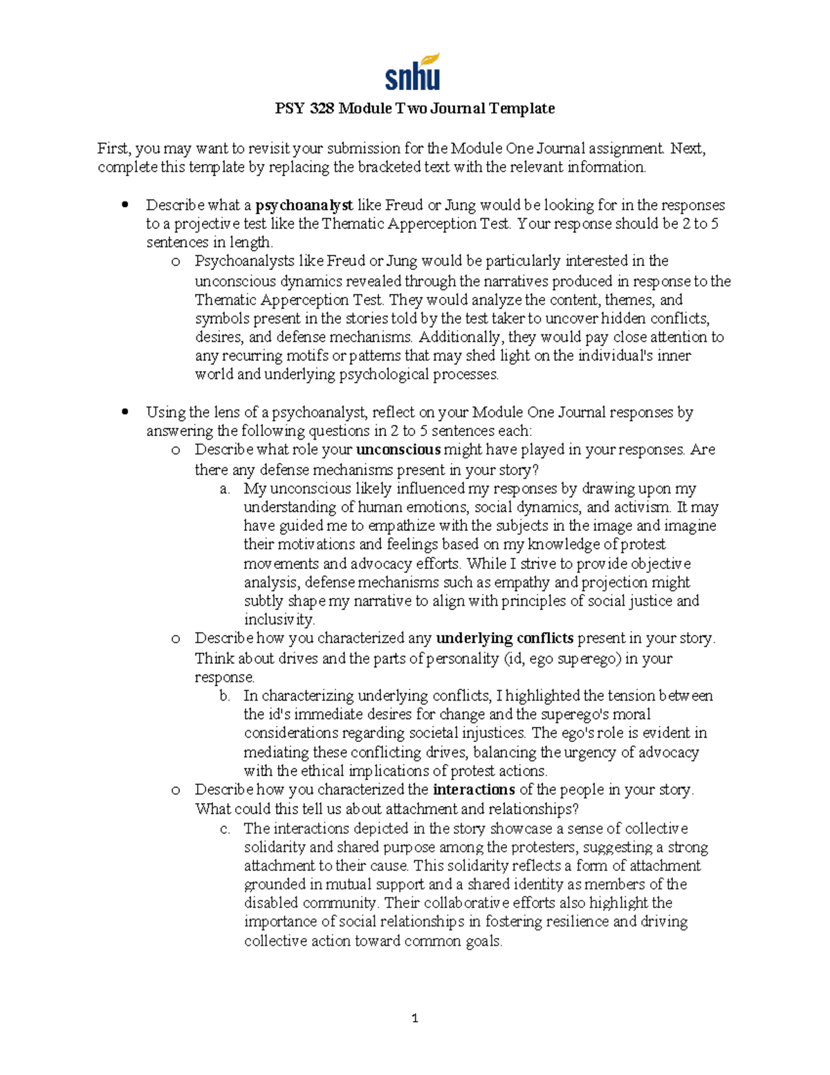 PSY 328 - Module 2 - Activity - Journal - PSY 328 Module Two Journal ...