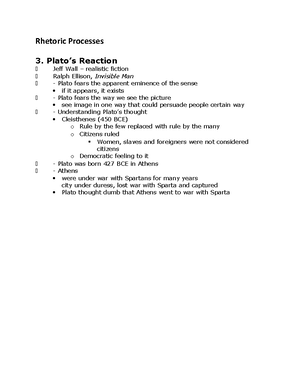 Rhetorical Process Notes - Rhetorical Process Week 1: January 9th ...