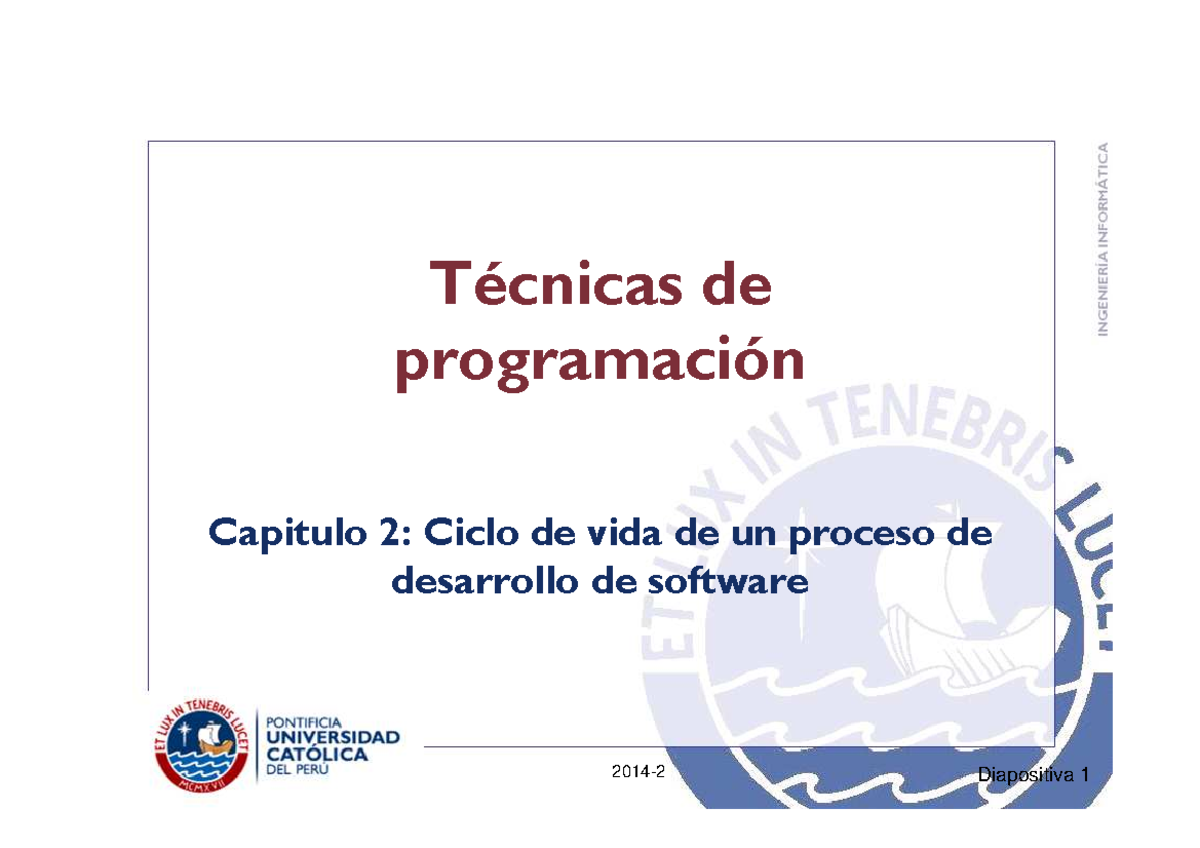 Ciclo de vida de un proceso de desarrollo de software - Técnicas de ...