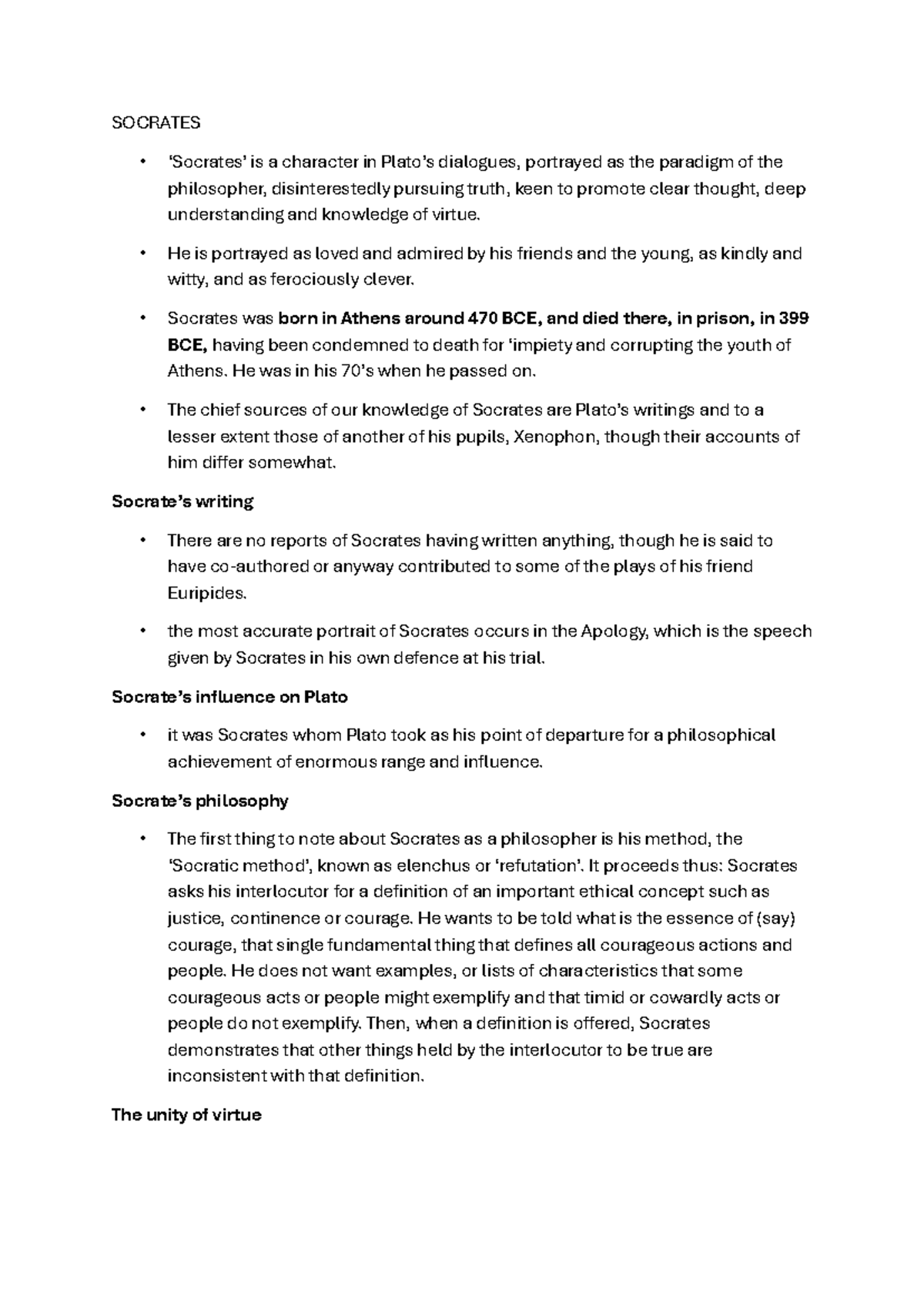 Socrates - SOCRATES ‘Socrates’ is a character in Plato’s dialogues ...