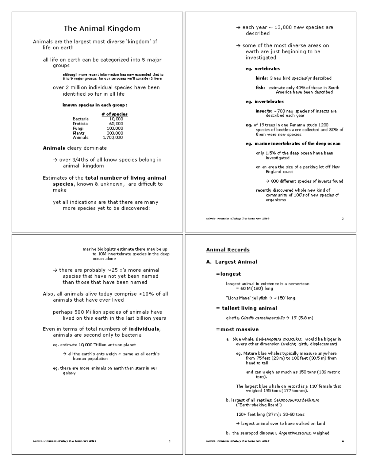 Aa Practical 1 - The Animal Kingdom Animals are the largest most ...