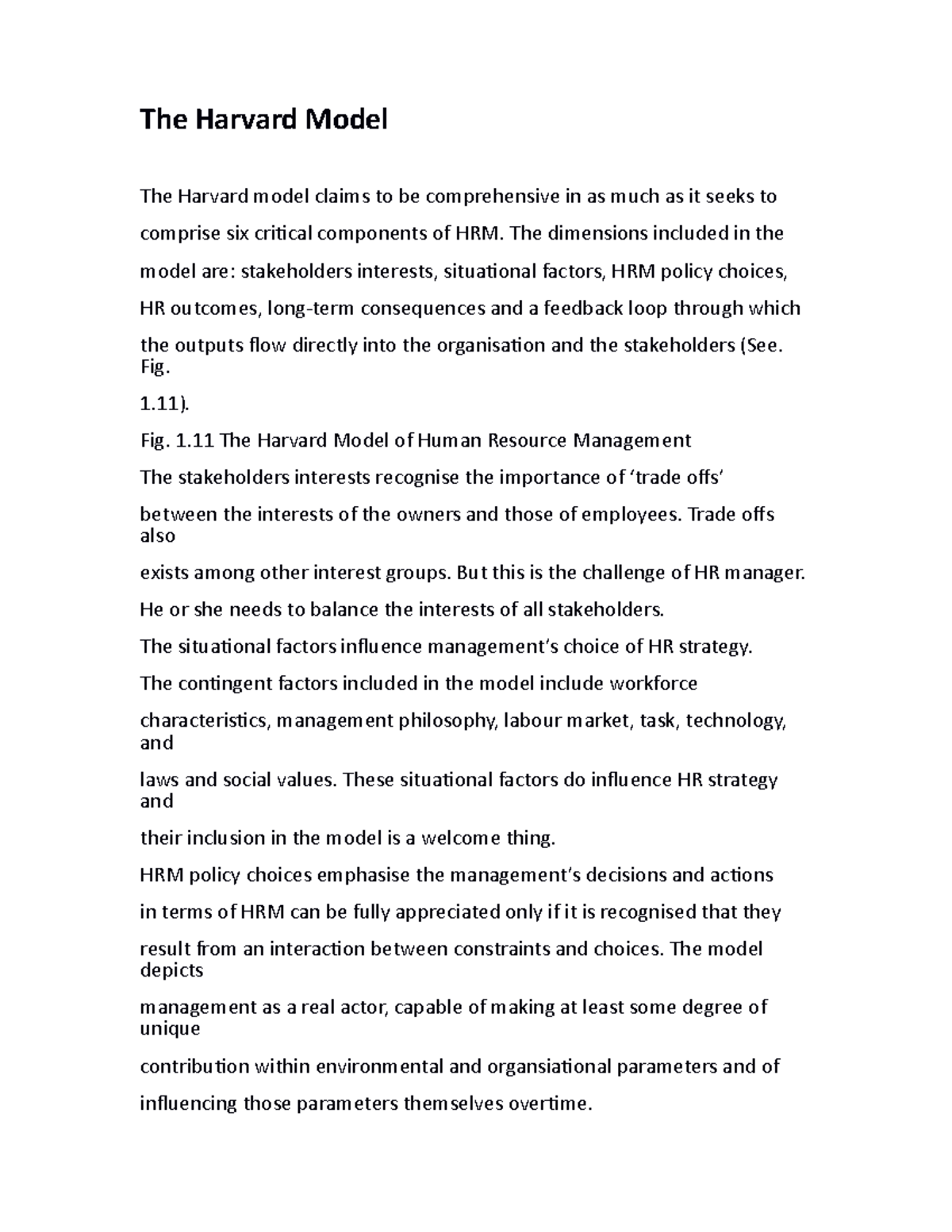 The Harvard Model notes - The Harvard Model The Harvard model claims to ...