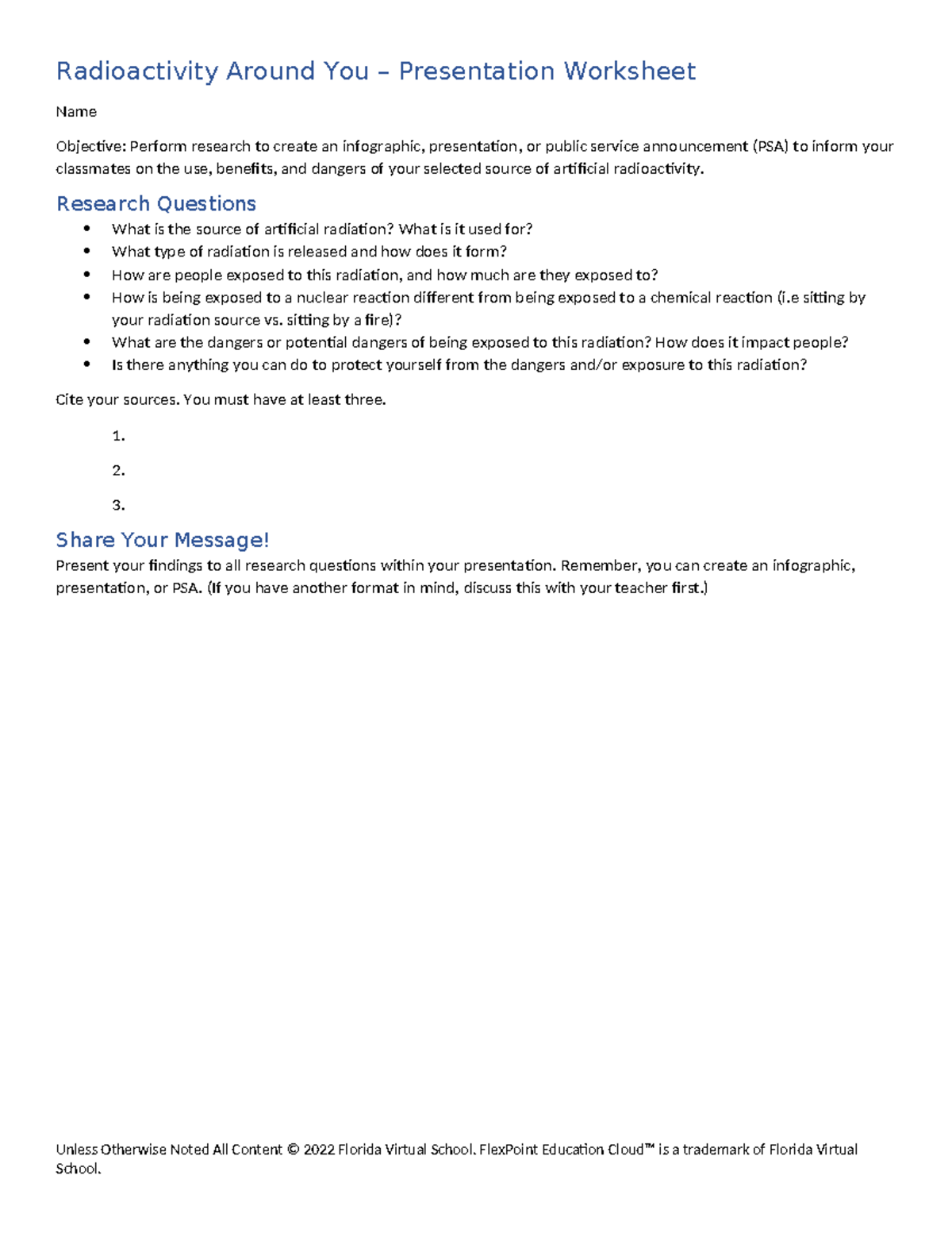 Worksheet radioactivity - Radioactivity Around You – Presentation ...