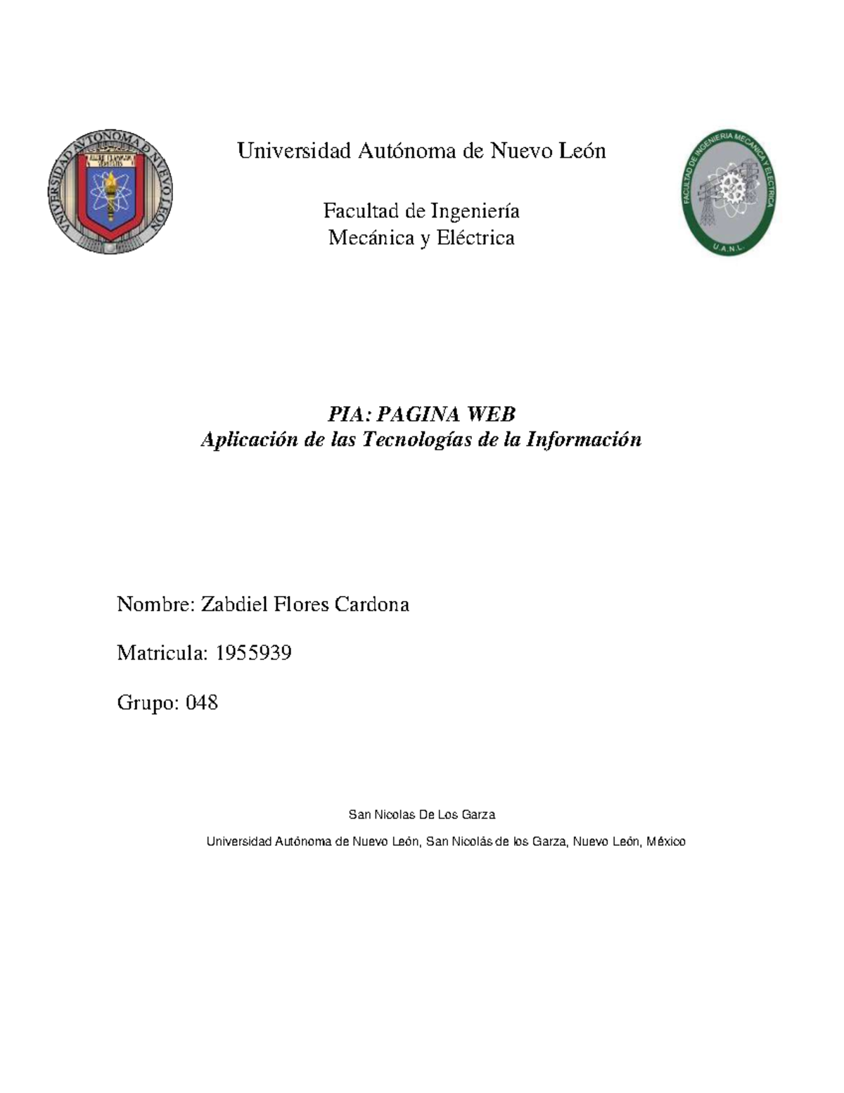 PIA ATI - pia - Tecnología de información y comunicación - PIA: PAGINA WEB Aplicación de las ...