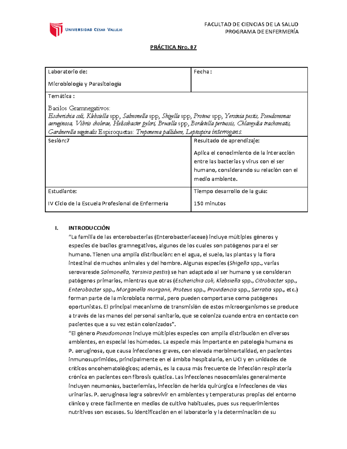 GUÍA DE Prácticas 7 - TODOS LEERLO Y DESCARGARLO - PROGRAMA DE ENFERMERÕA PR¡CTICA Nro. 07 - Studocu