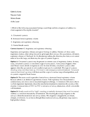 ACS2 Chapter 025 - Nursing - Answers to Case Study, Chapter 25 ...