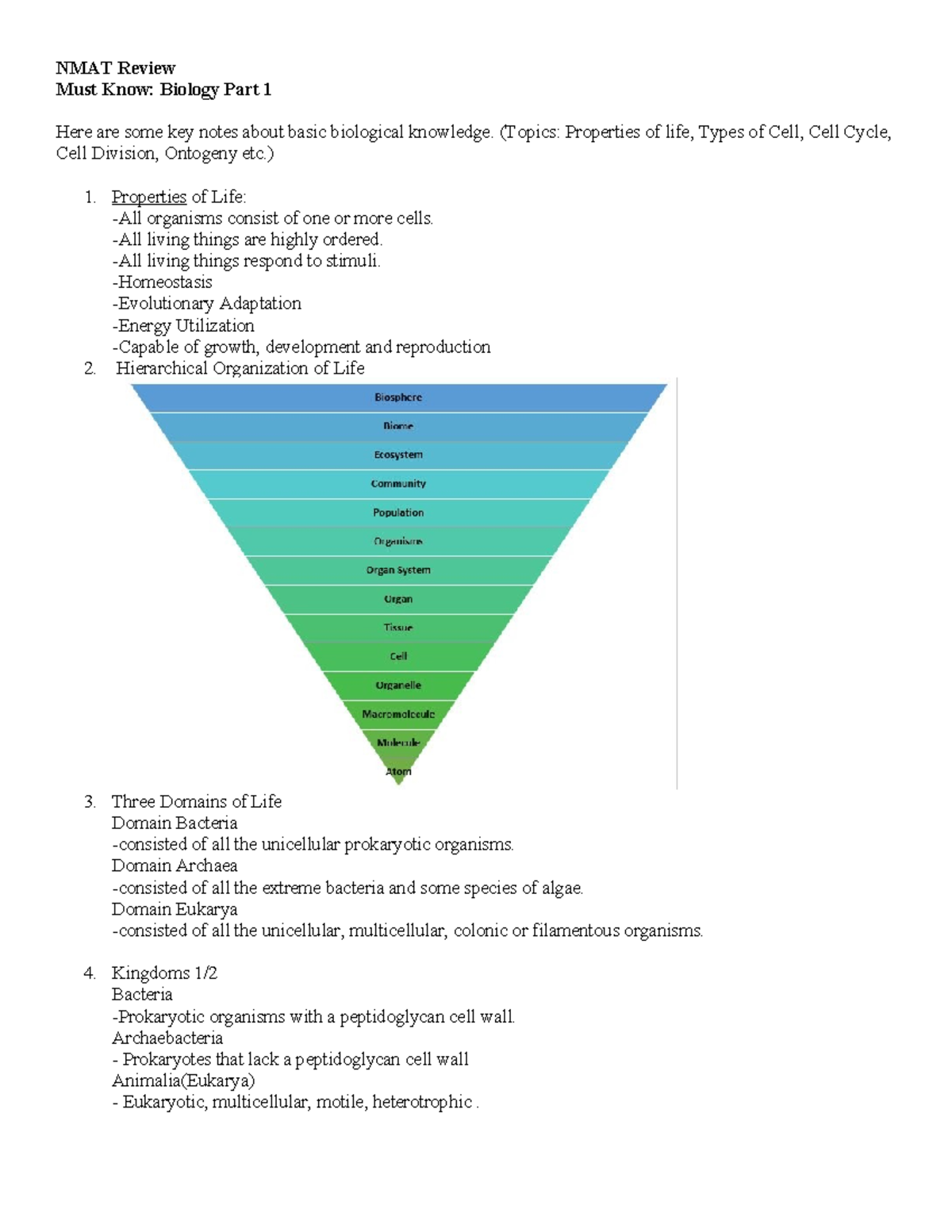 Must Know-Biology Part 1 - NMAT Review Must Know: Biology Part 1 Here ...